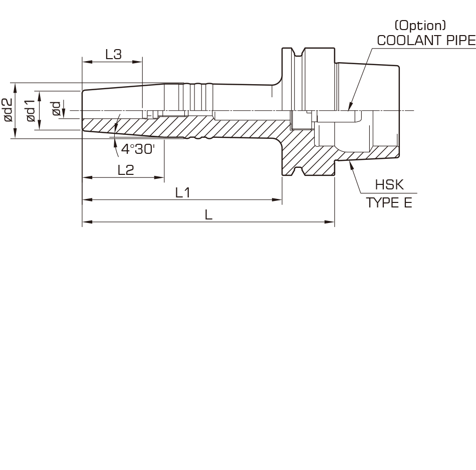 HSK-E 標準型熱縮刀把 燒結刀桿 - 普慧 Parfaite Tools